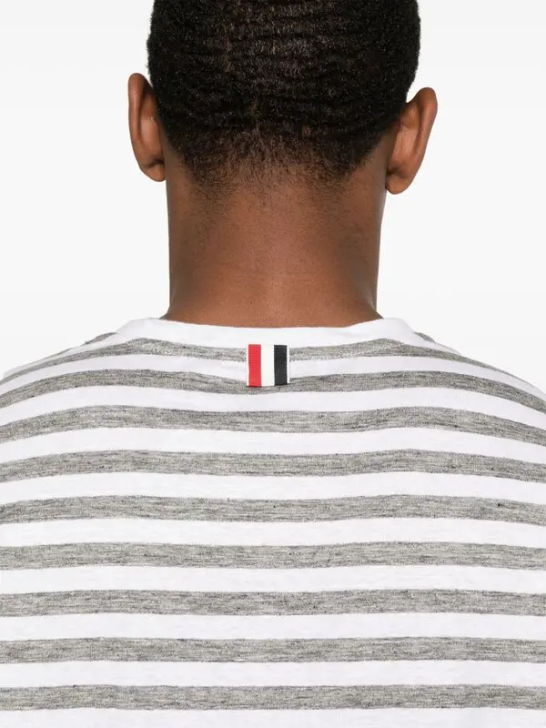 Thom Browne Striped Linen T-shirt