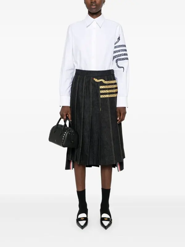 Thom Browne Snake 4-bar Shirt - White
