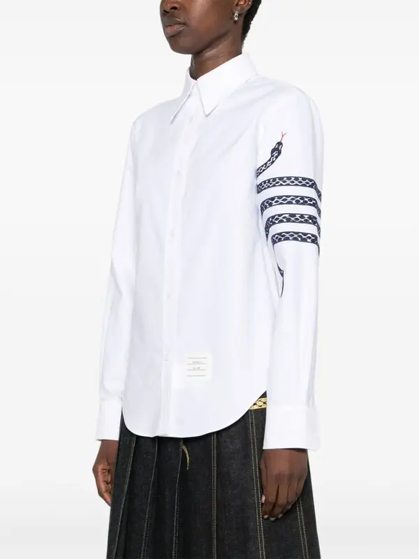 Thom Browne Snake 4-bar Shirt - White