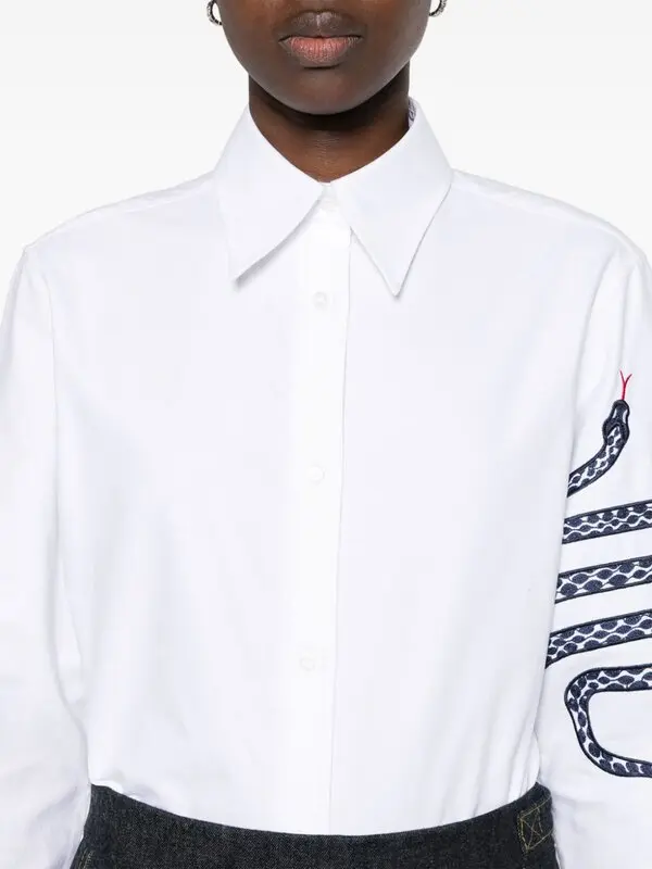 Thom Browne Snake 4-bar Shirt - White