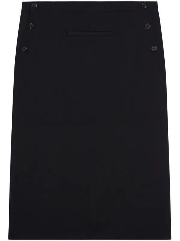 COURREGES Front-pocket Wool Skirt