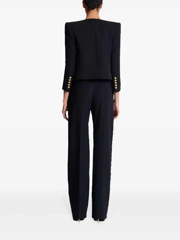 Balmain Grain De Poudre Cropped Blazer