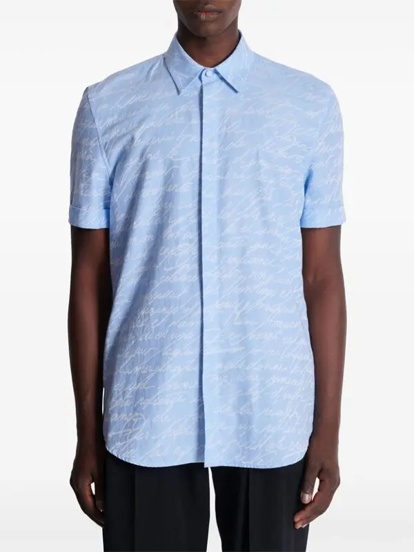 Balmain Jacquard Love Letter Print Shirt