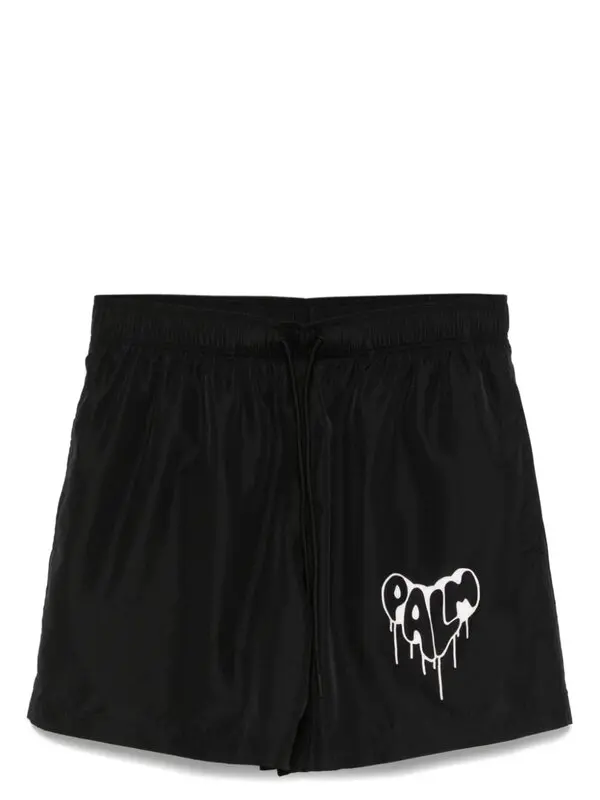 Palm Angels Dripping-logo Swim Shorts