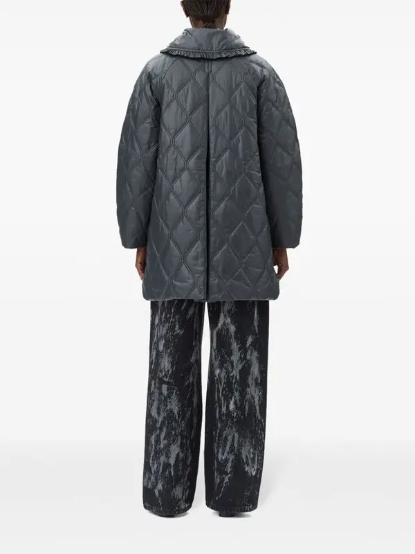 GANNI Quilted Puffer Jacket - Blue