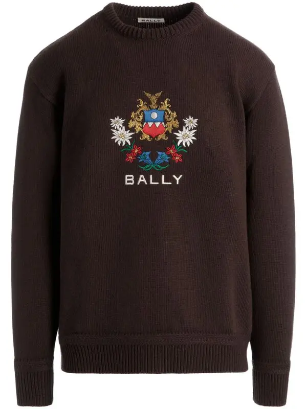 Bally Alpine Flowers-embroidery Sweatshirt