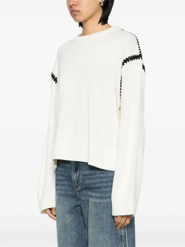 TOUT A COUP Contrast-trim Sweatshirt