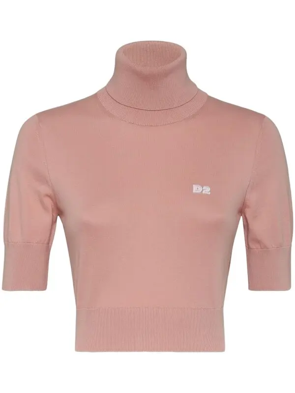 Dsquared2 Roll-neck Crop Top