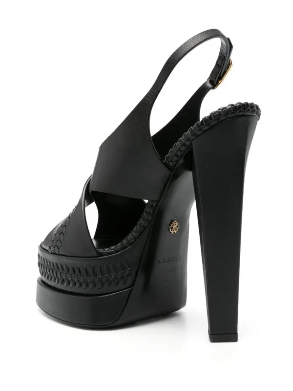 Roberto Cavalli Braid-detailing Platform Sandals