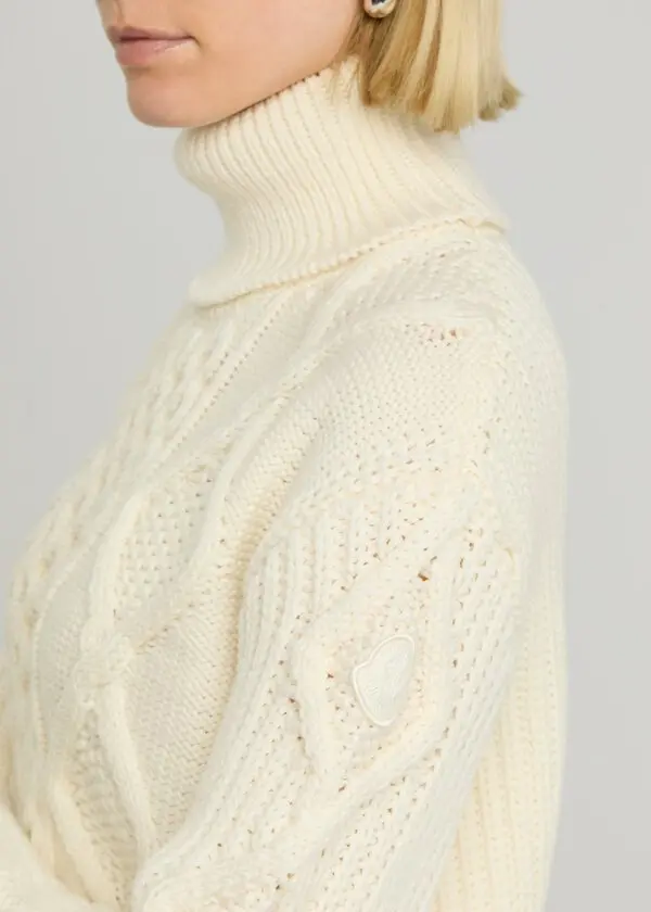 Moncler Dolcevita Cable-knit Wool Jumper