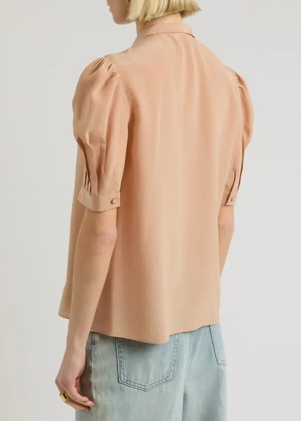 Chloé Scarf-effect Silk Crepe De Chine Blouse