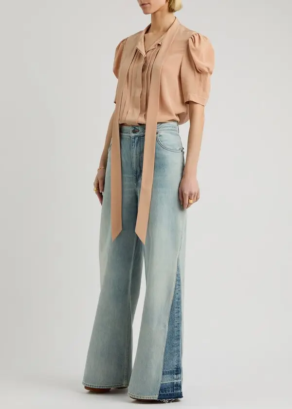 Chloé Scarf-effect Silk Crepe De Chine Blouse