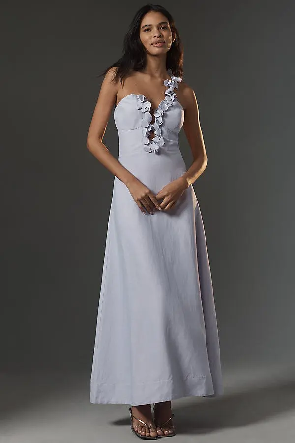 chinese dress ladies Sonya Nour Maxi Dress in Azzuro  Coco & Lola