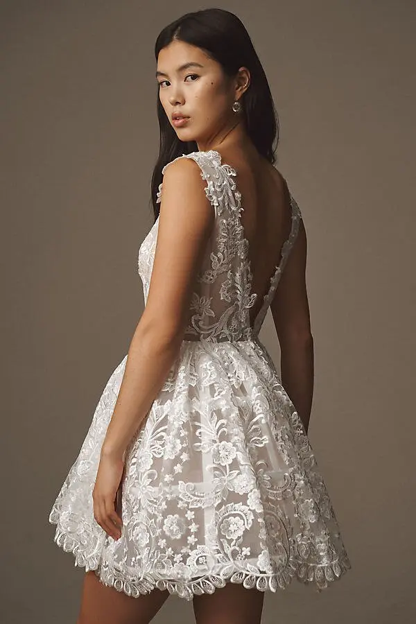 short sleeve collar a line dress A-Line/Princess Chiffon Square Neckline Sleeveless Floor-Length Bridesmaid Dresses White