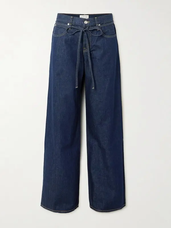 SLVRLAKE Mica Belted Wide-leg Jeans