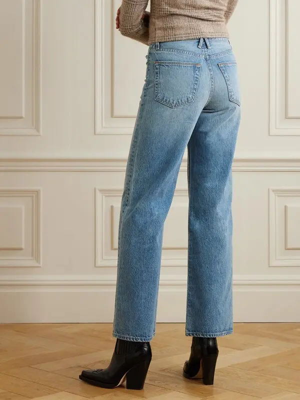 SLVRLAKE Grace Mid-rise Wide-leg Jeans - Blue