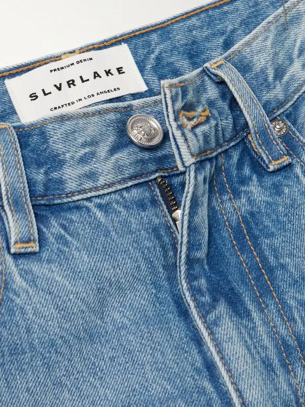 SLVRLAKE Grace Mid-rise Wide-leg Jeans - Blue