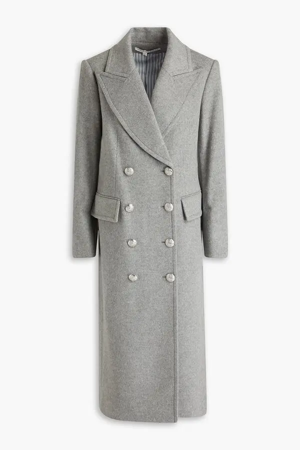 Veronica Beard Nalida Dickey Double-breasted Wool And Cashmere-blend Coat