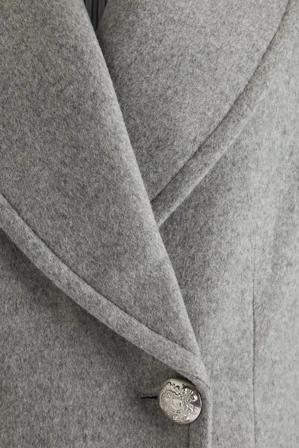 Veronica Beard Nalida Dickey Double-breasted Wool And Cashmere-blend Coat