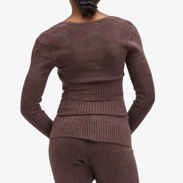 HOUSE OF SUNNY Lounge Rib Knit Top