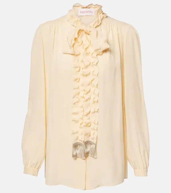 Valentino Garavani Crepe De Chine Shirt - Beige