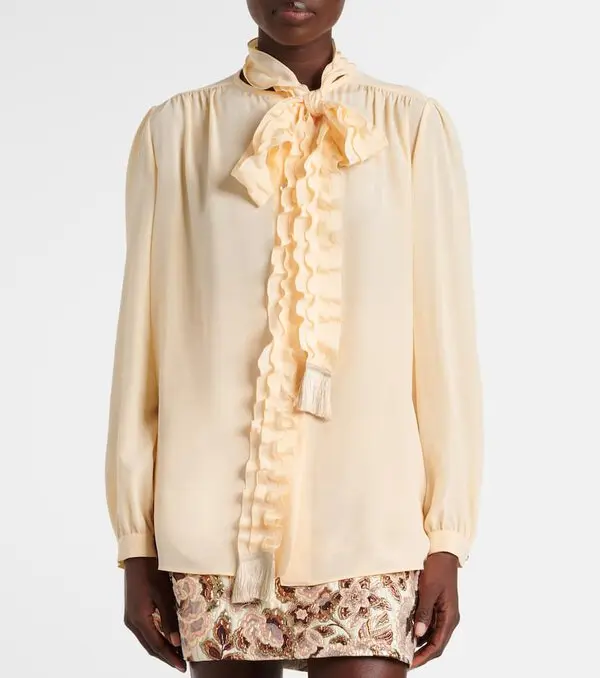 Valentino Garavani Crepe De Chine Shirt - Beige