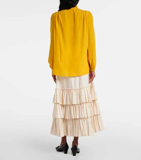 Valentino Garavani Crepe De Chine Shirt - Yellow