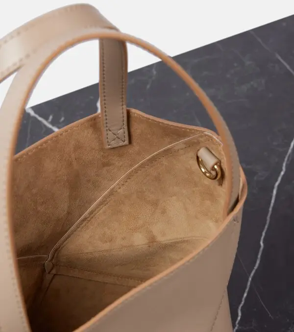 Loewe Puzzle Fold Mini Leather Tote Bag - Beige