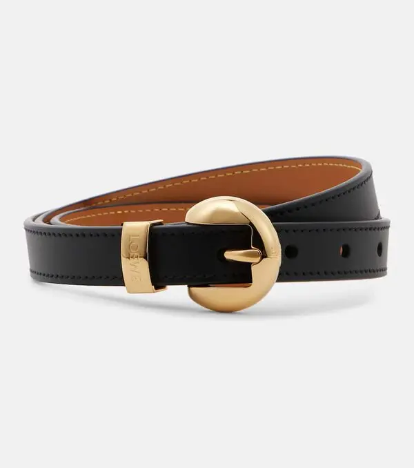 Loewe Pebble Leather Belt - Black
