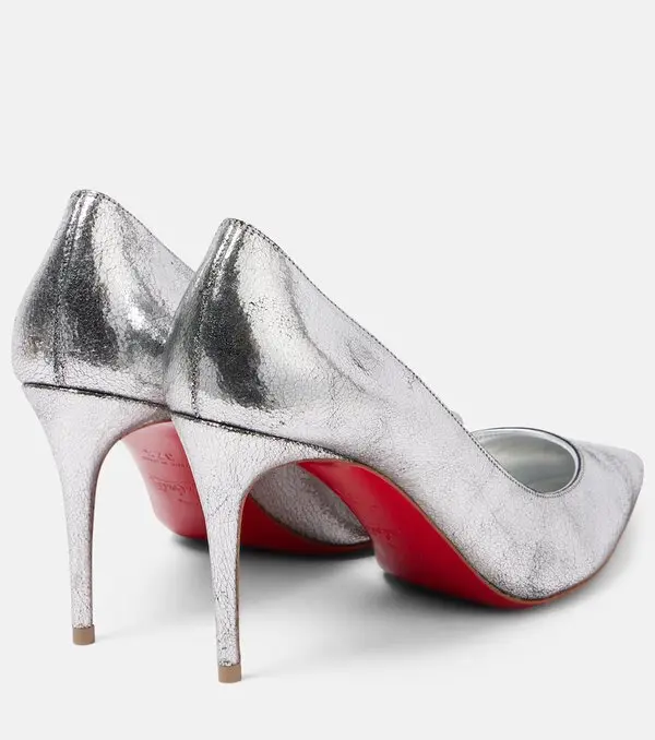 CHRISTIAN LOUBOUTIN Kate 85 Metallic Leather Pumps
