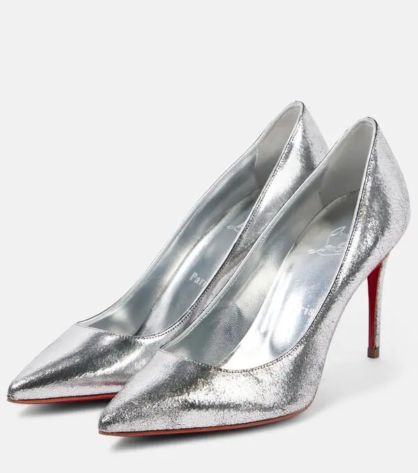 CHRISTIAN LOUBOUTIN Kate 85 Metallic Leather Pumps