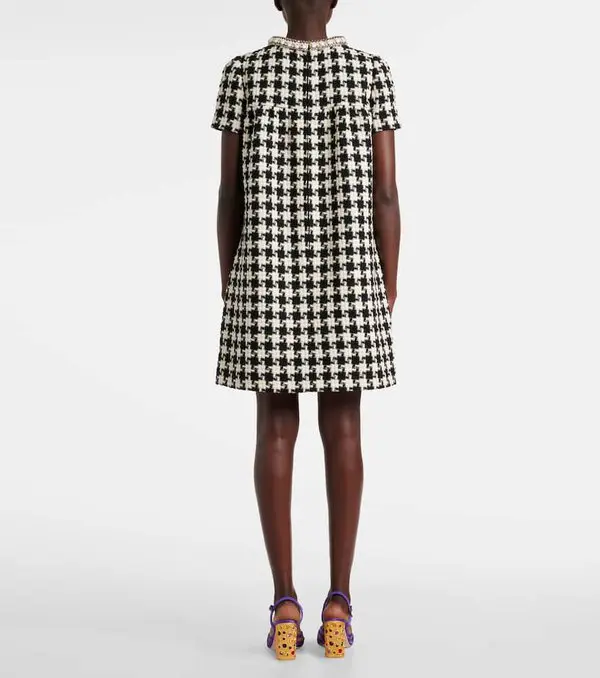 Valentino Garavani Embellished Tweed Minidress