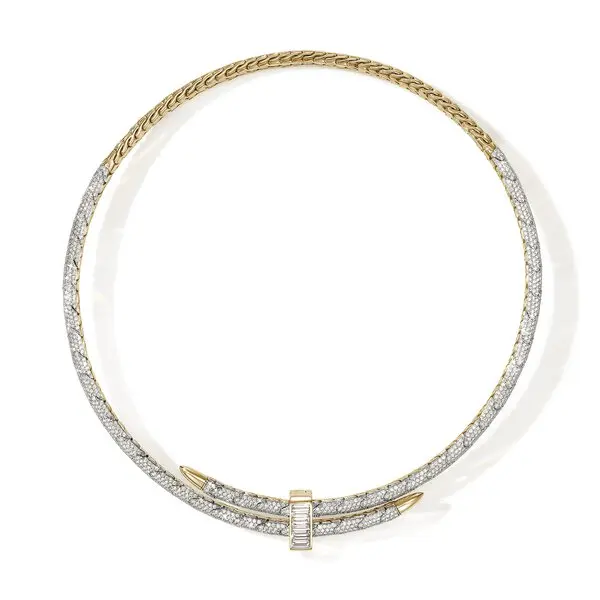 John Hardy Artisan Series Spear Flex Choker - White Diamond