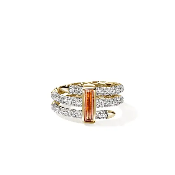 John Hardy Artisan Series Spear Triple Tier Ring - White Diamond