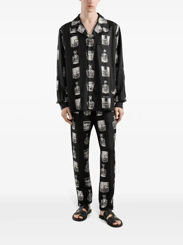 Dolce & Gabbana Liquor-print Shirt - Black