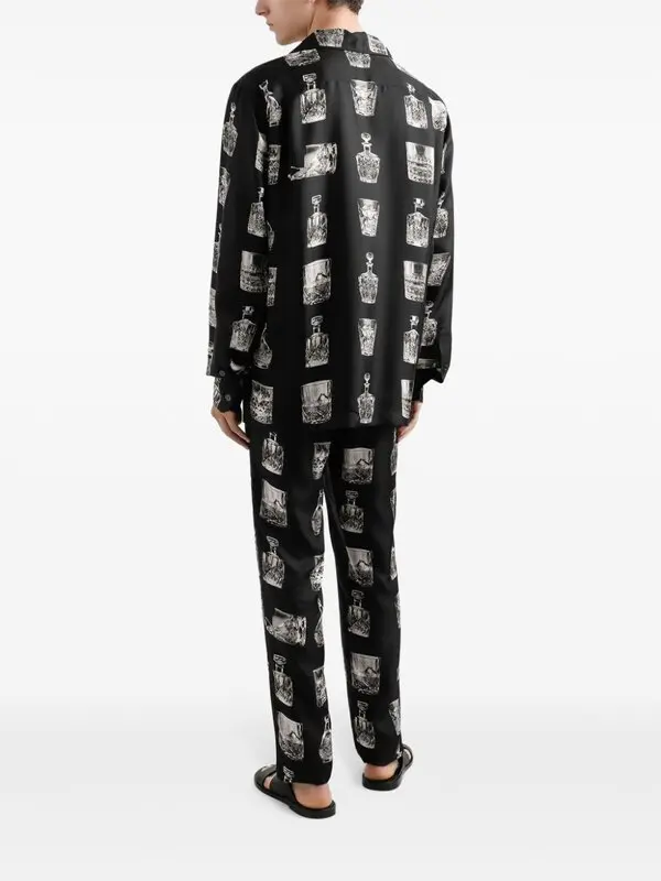 Dolce & Gabbana Liquor-print Shirt - Black