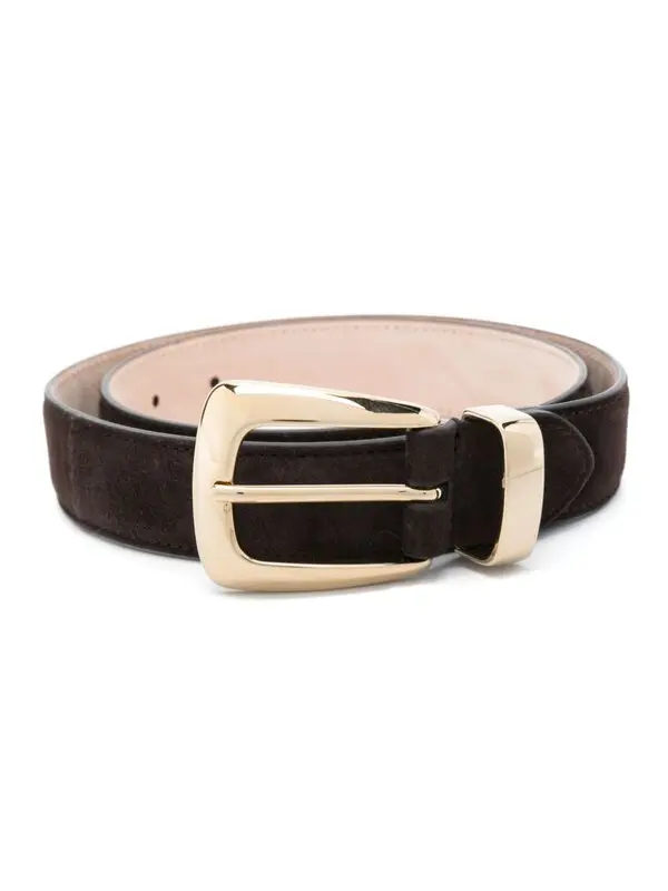 Khaite Benny Suede Belt - Brown