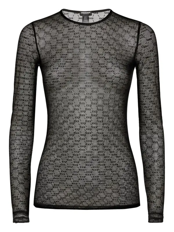 Dsquared2 Mesh Long-sleeve Top