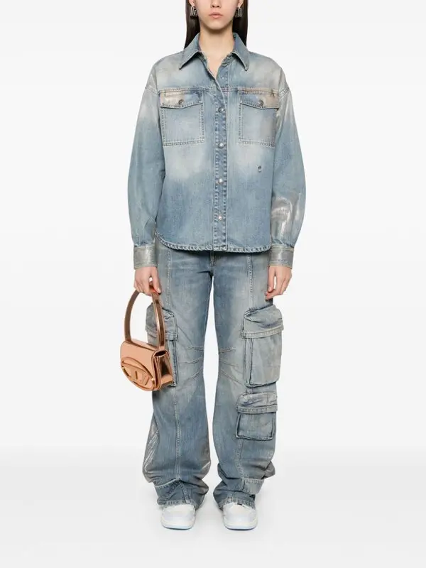 Palm Angels Coated Cargo Jeans