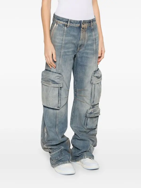 Palm Angels Coated Cargo Jeans