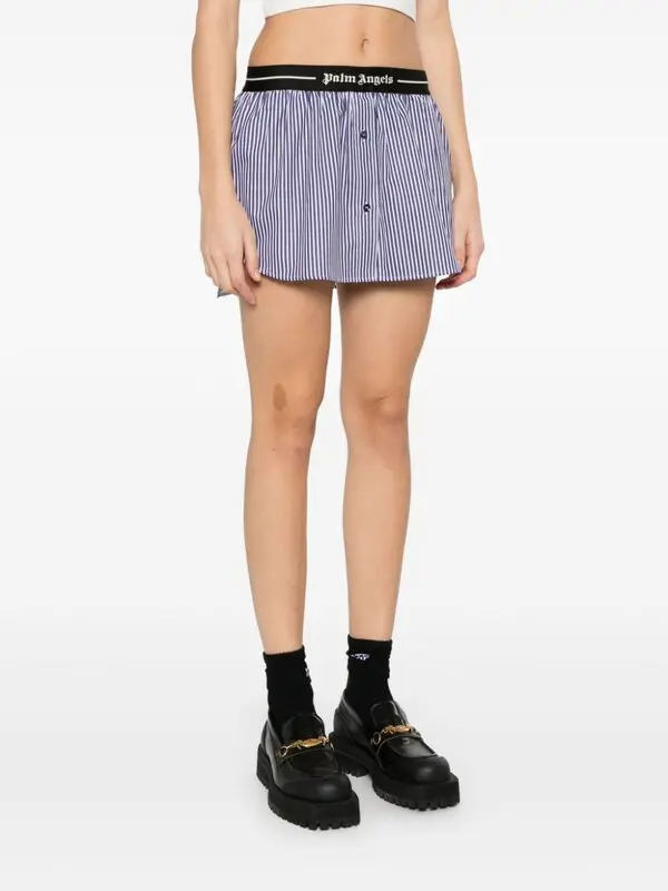 Palm Angels Striped Mini Skirt
