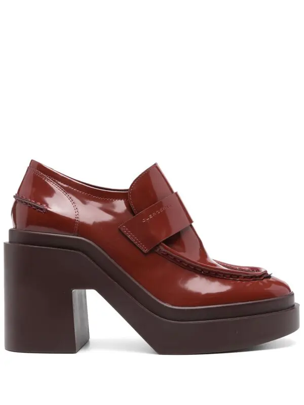 Clergerie 100mm Netta Loafers - Brown