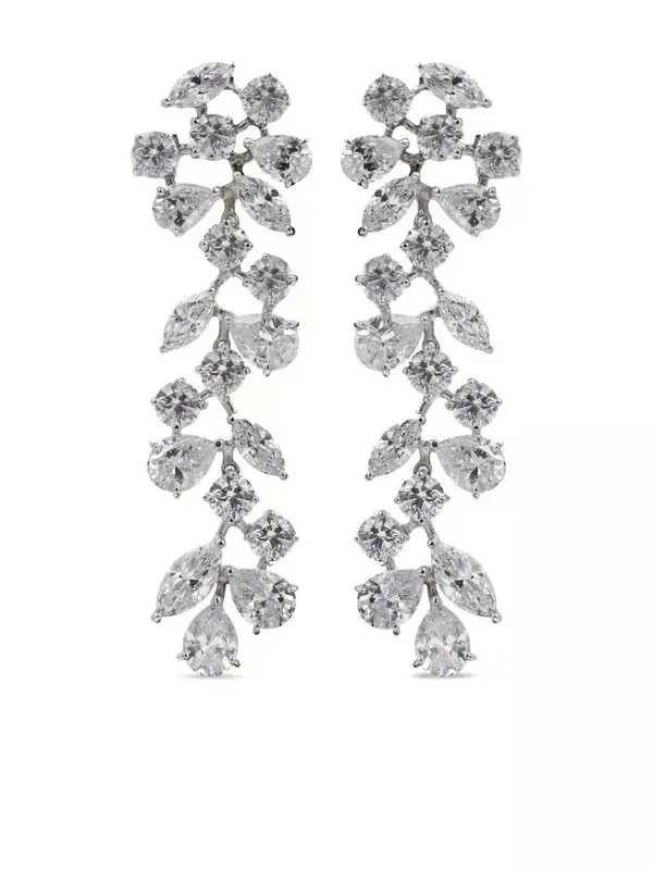 JUWELINA PARIS Fleur Cascade Drop Earrings - Silver