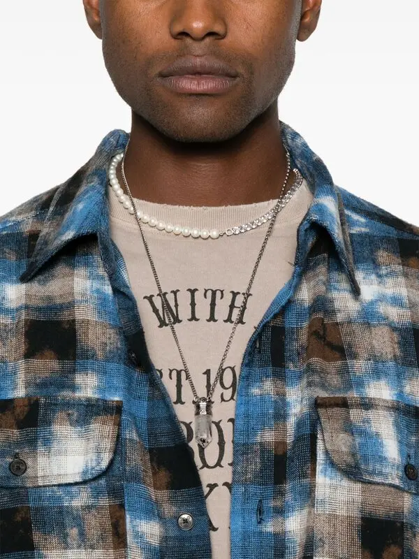 Palm Angels Check-pattern Shirt - Blue