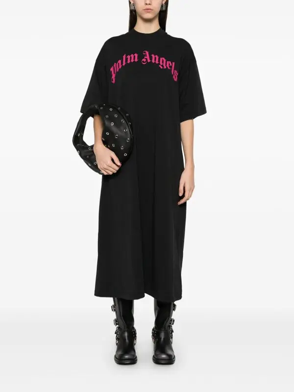 Palm Angels Curved-logo Maxi Dress