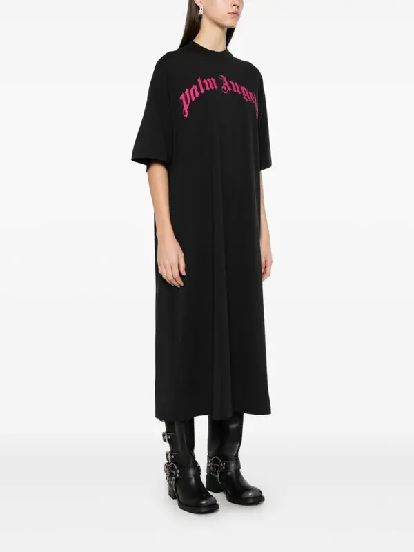 Palm Angels Curved-logo Maxi Dress