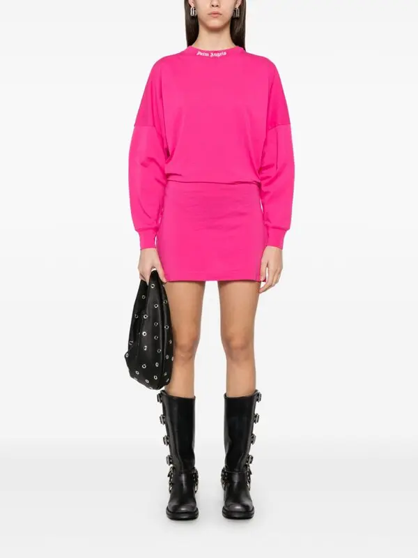 Palm Angels Curved-logo Mini Dress