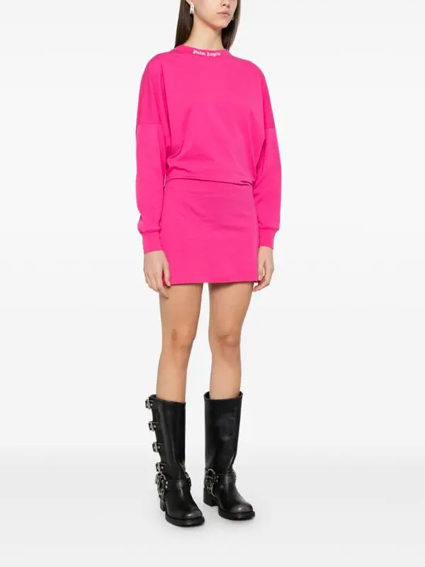 Palm Angels Curved-logo Mini Dress