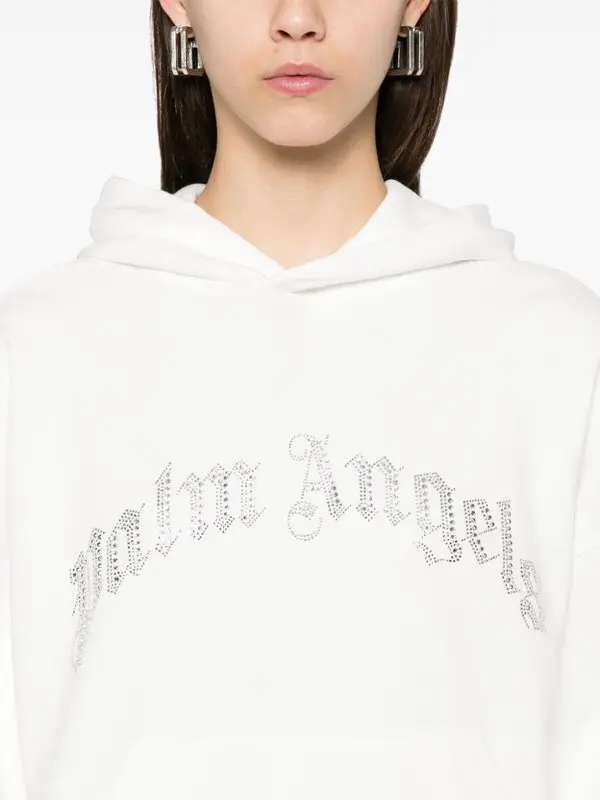 Palm Angels Crystal Embellished Hoodie