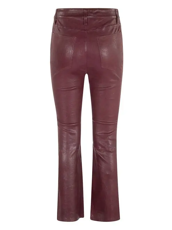 FRAME Leather Cropped Trousers
